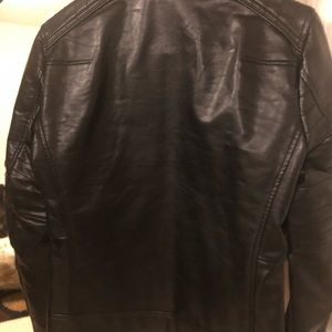 Sisley | Jackets & Coats | Sisley Black Leather Coat Slim Fit | Poshmark